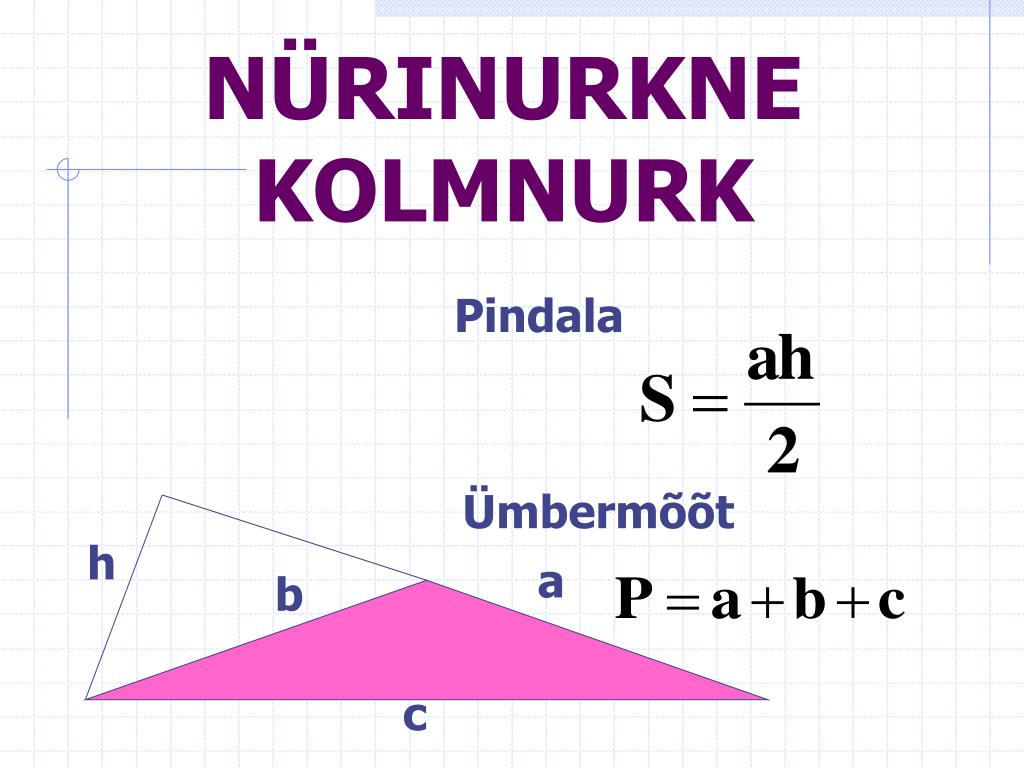 PPT - VALEMID TASAPINNALISTE KUJUNDITE KOHTA PowerPoint Presentation ...