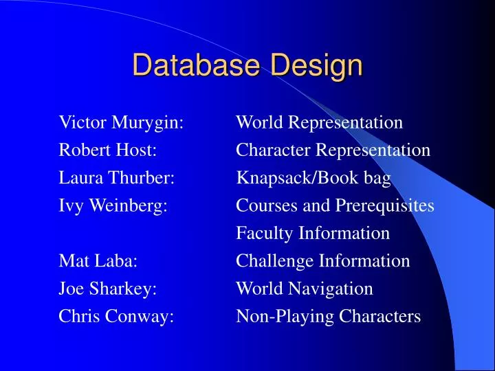 PPT - Database Design PowerPoint Presentation, free download - ID:6150154