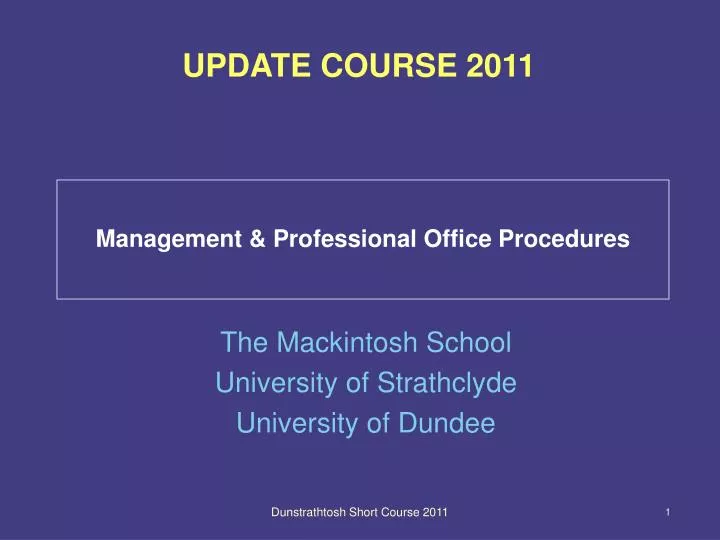 PPT - Management & Professional Office Procedures PowerPoint ...