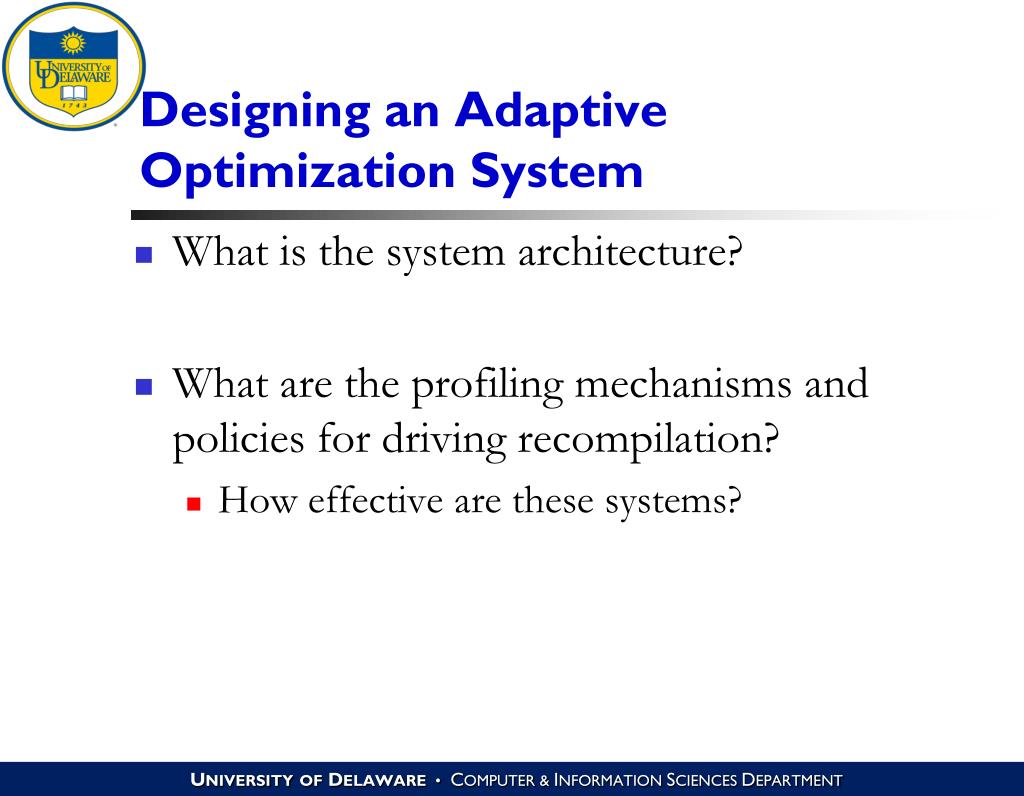 Ppt Optimizing Compilers Cisc 673 Spring 2009 Dynamic Compilation Ii