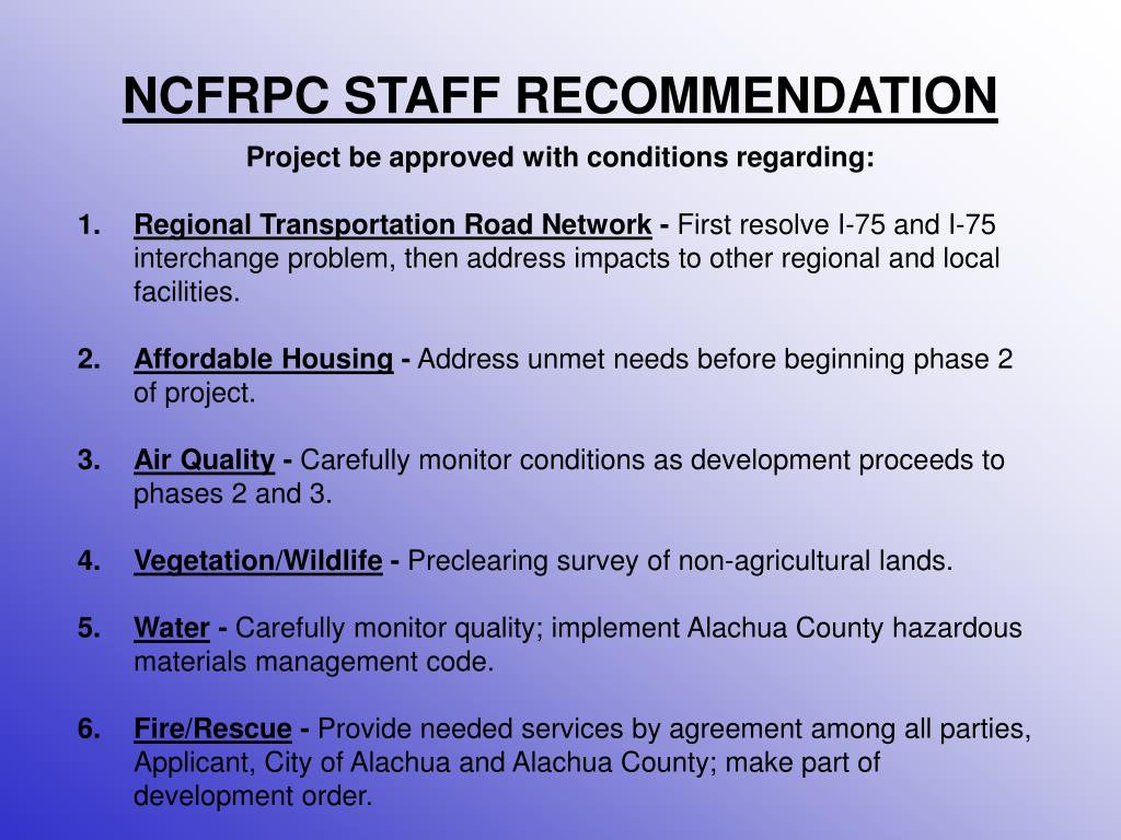 PPT - NORTH CENTRAL FLORIDA REGIONAL PLANNING COUNCIL REPORT AND ...