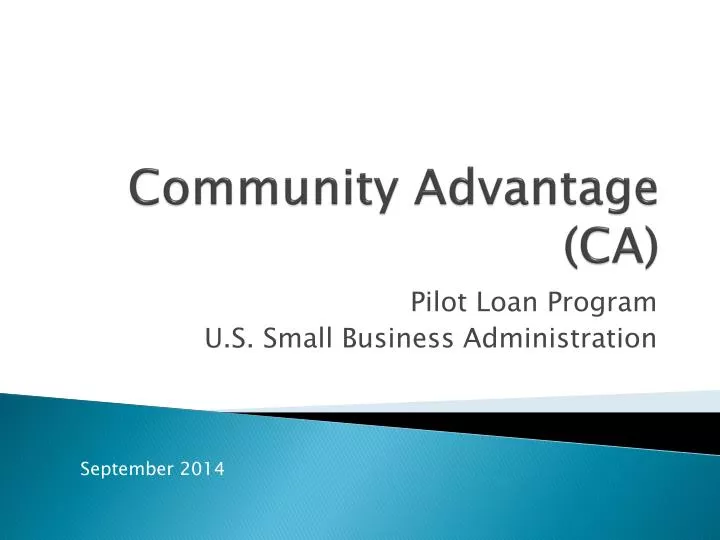 PPT - Community Advantage (CA) PowerPoint Presentation, free download ...