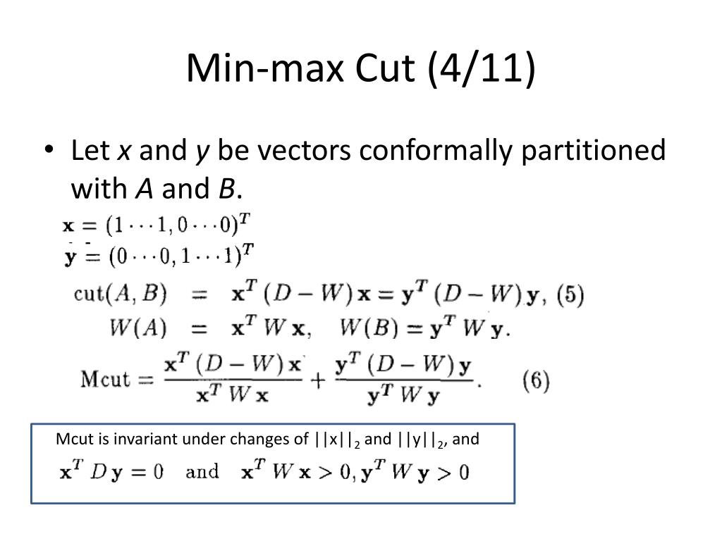 Ppt A Min Max Cut Algorithm For Graph Partitioning And Data Clustering Powerpoint Presentation 8013