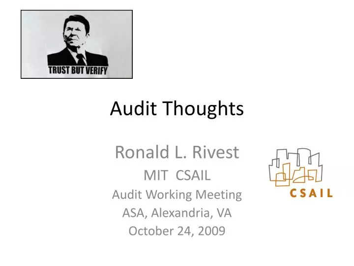 PPT - Audit Thoughts PowerPoint Presentation, free download - ID:6154780