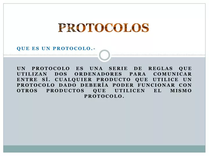 PPT - PROTOCOLOS PowerPoint Presentation, free download - ID:6154853