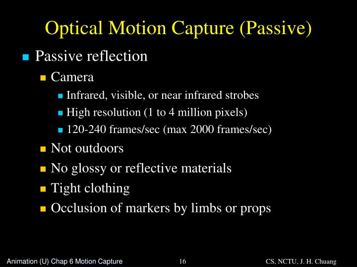 PPT - Chap 6 Motion Capture (Mocap) PowerPoint Presentation - ID:6155601
