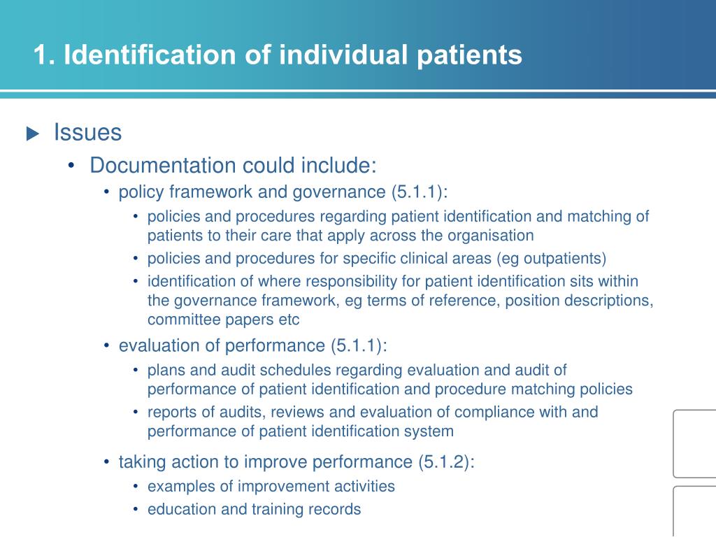 PPT - Standard 5: Patient Identification and Procedure Matching ... PPT - Standard 5: Patient Identification and Procedure Matching ...