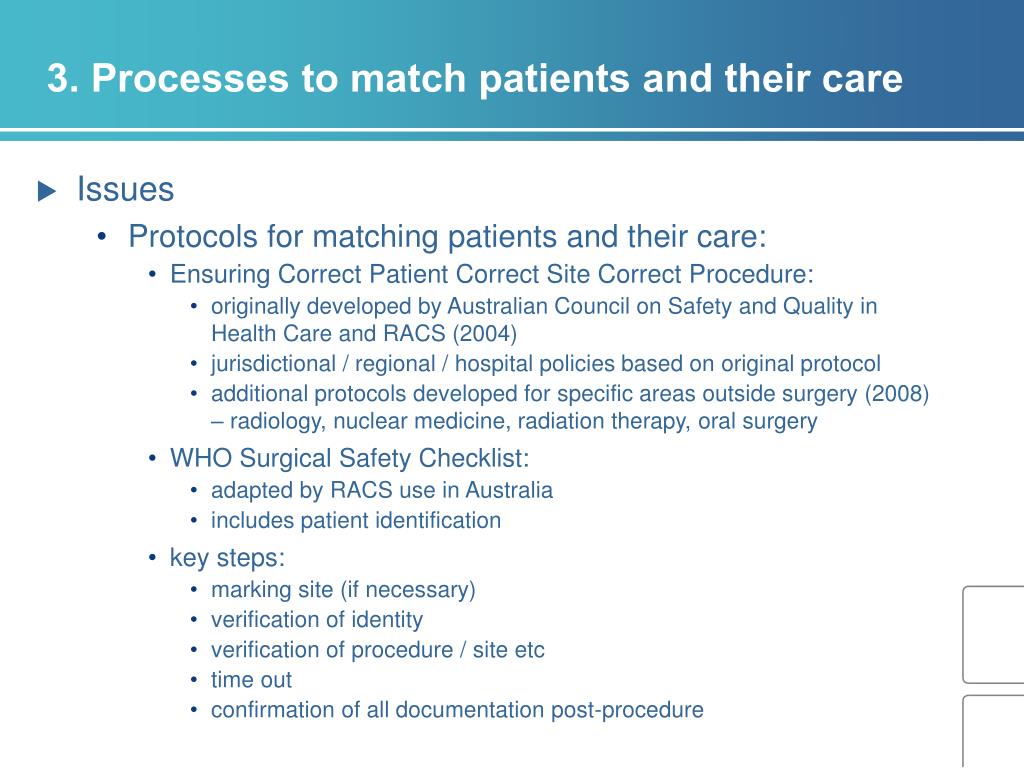 PPT - Standard 5: Patient Identification and Procedure Matching ... PPT - Standard 5: Patient Identification and Procedure Matching ...