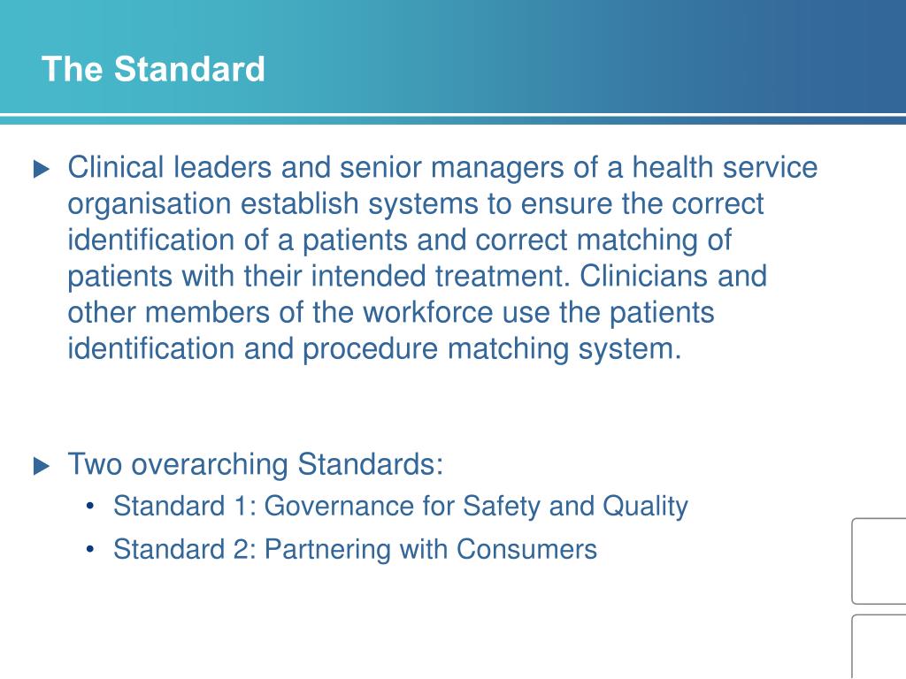 PPT - Standard 5: Patient Identification and Procedure Matching ... PPT - Standard 5: Patient Identification and Procedure Matching ...
