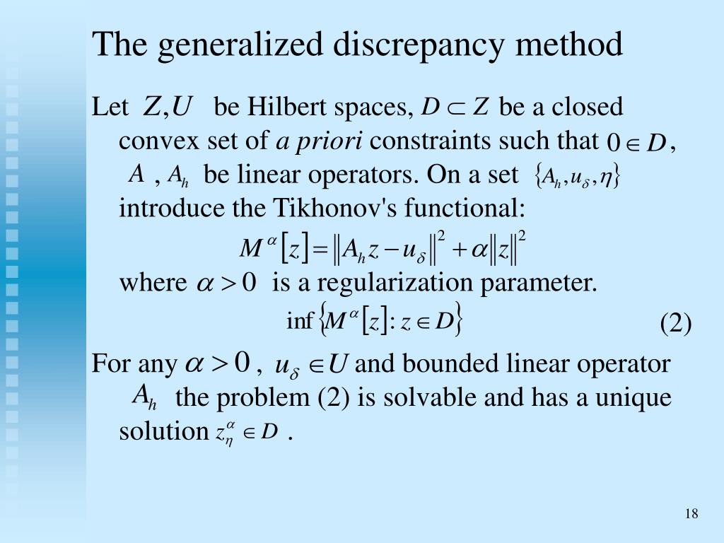 Ppt Using A Priori Information For Constructing Regularizing Algorithms Powerpoint