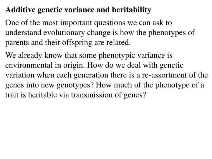 PPT Additive Genetic Variance And Heritability PowerPoint ppt-additive-genetic-variance-and-heritability-powerpoint