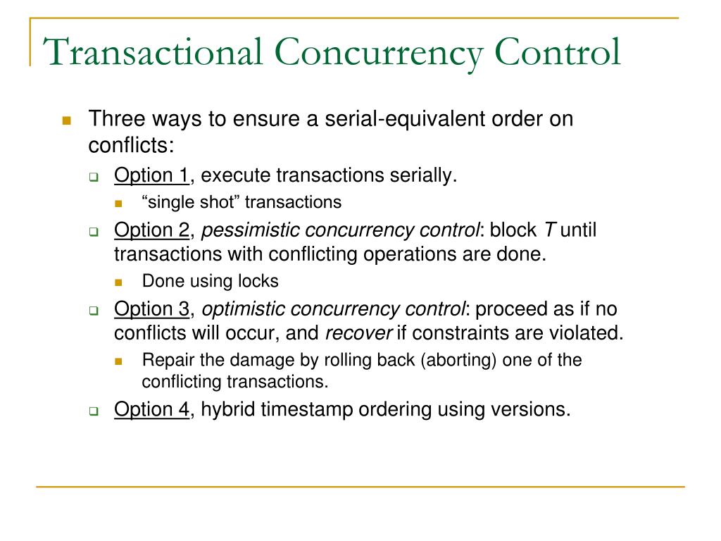 Ppt Chapter 16 Concurrency Control Powerpoint Presentation Free