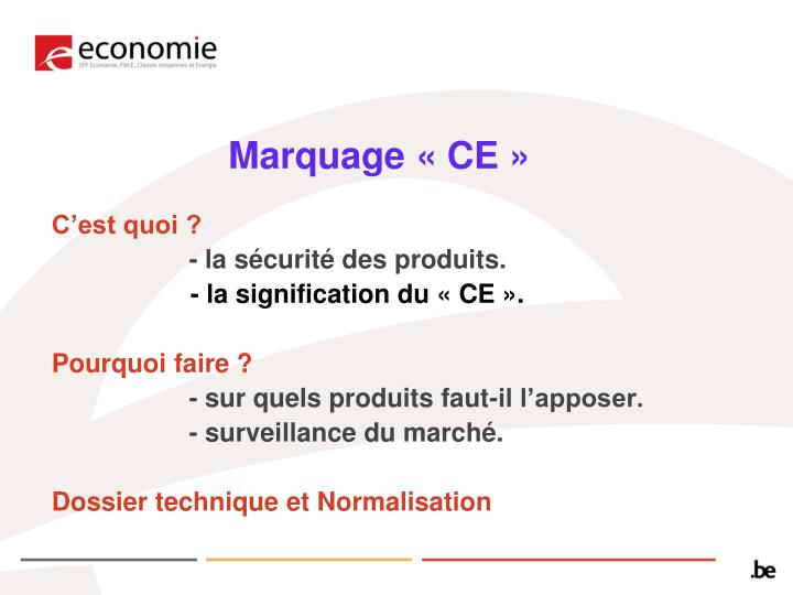 PPT - Le marquage « CE » PowerPoint Presentation - ID:6157643