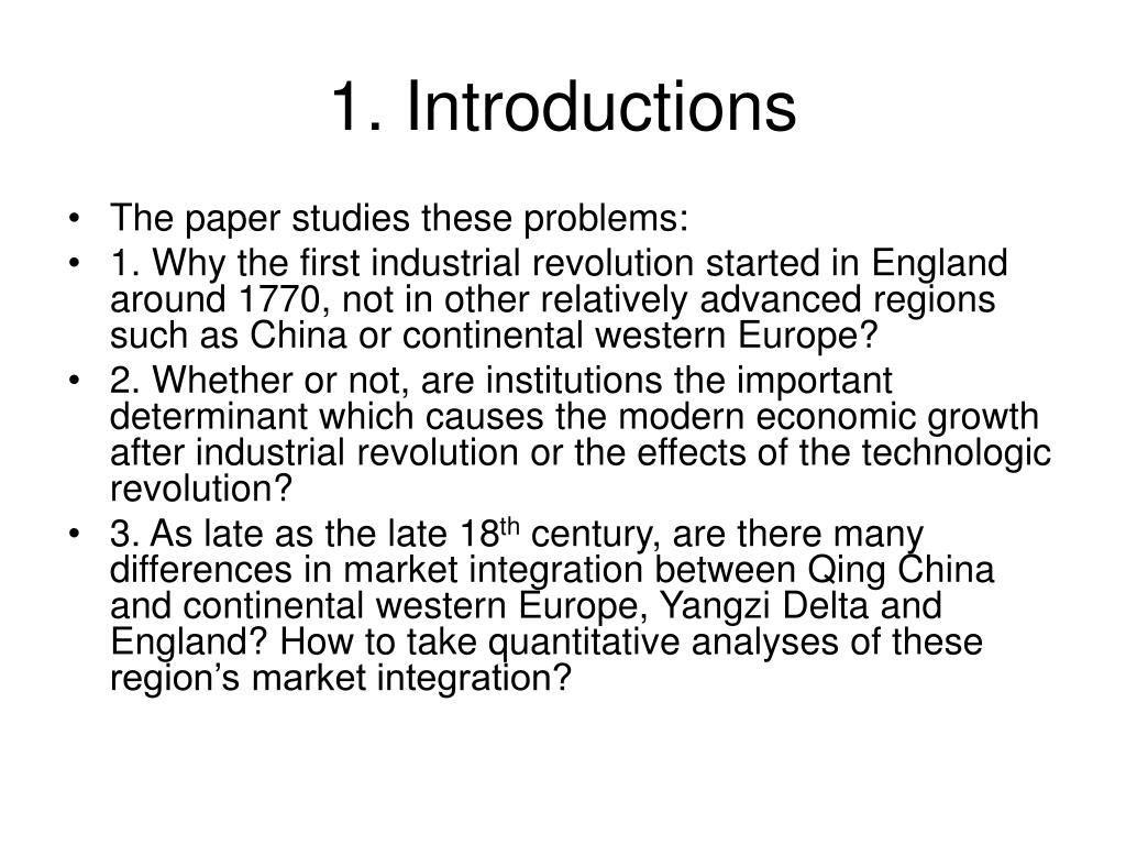 PPT - Markets in China and Europe on the Eve of the Industrial ...