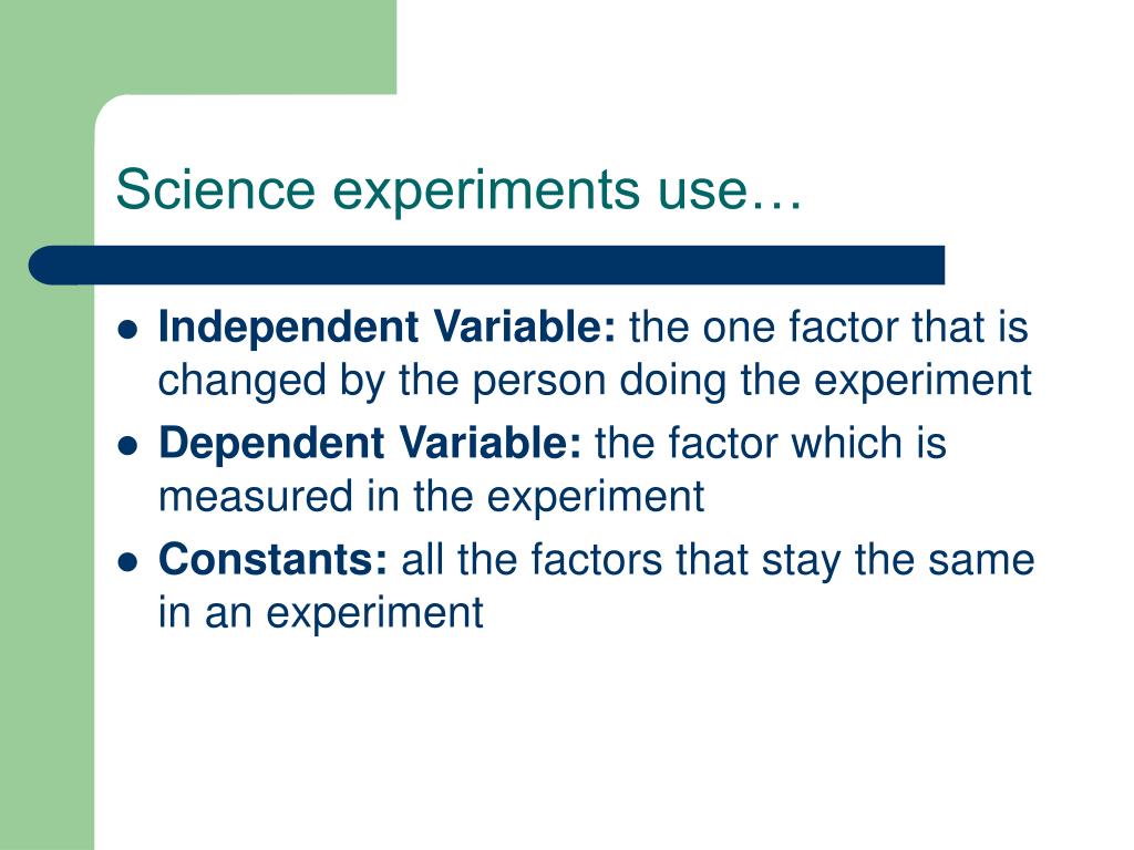 Fortnightdesigner What Variable Stays The Same In An Experiment