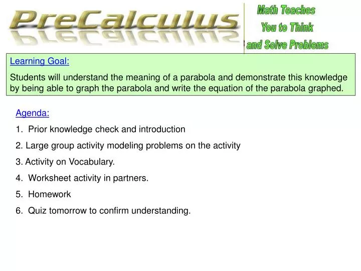 PPT - Learning Goal: PowerPoint Presentation, free download - ID:6159726