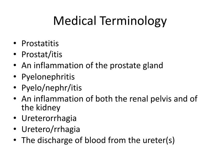 PPT - Medical Terminology PowerPoint Presentation - ID:6160922