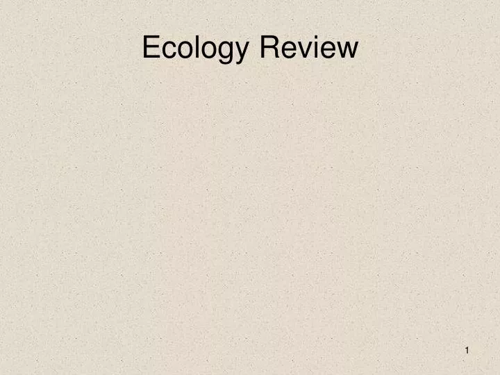 PPT - Ecology Review PowerPoint Presentation, free download - ID:6161084