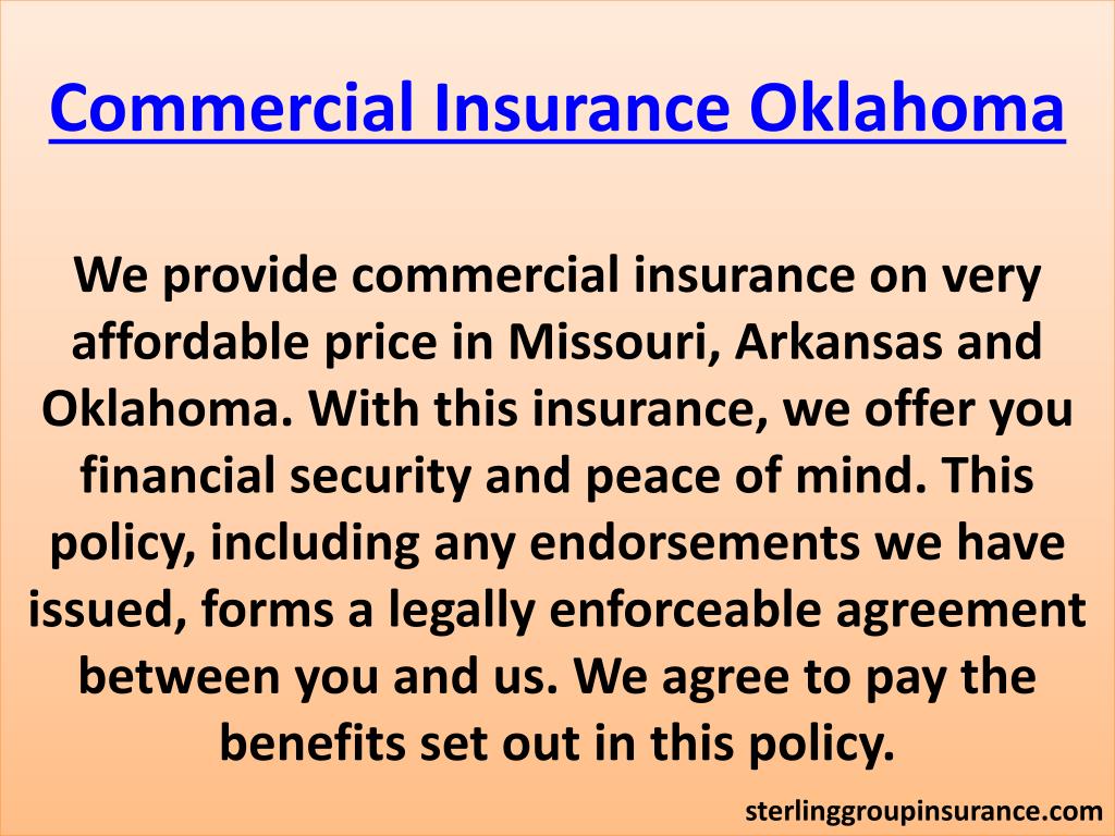 PPT - Commercial insurance oklahoma PowerPoint Presentation, free ...