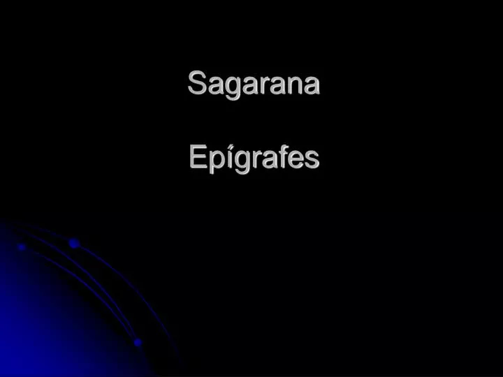 PPT - Sagarana Epígrafes PowerPoint Presentation, free download - ID ...