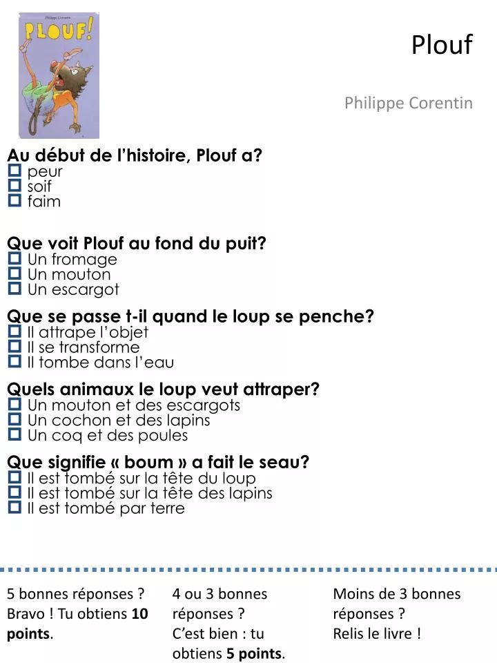 PPT - Plouf PowerPoint Presentation, free download - ID:6163250