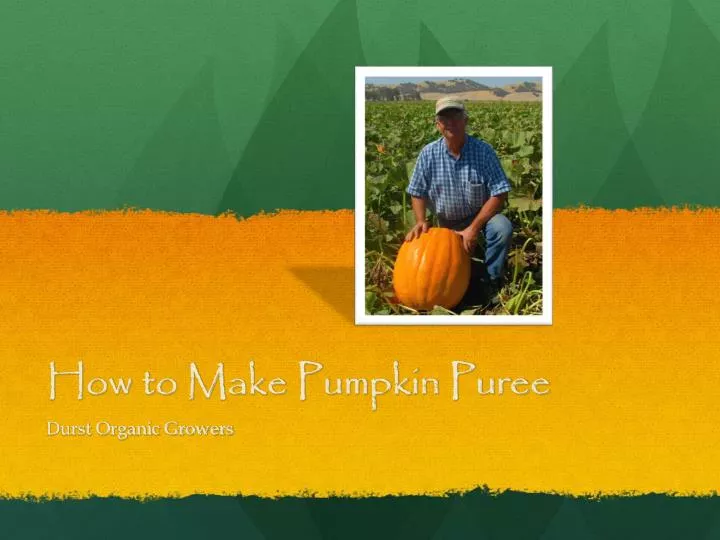 PPT - How to Make Pumpkin Puree PowerPoint Presentation, free download ...