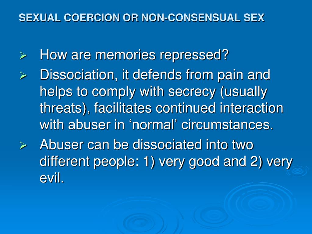 Ppt Sexual Coercion Or Non Consensual Sex Powerpoint Presentation