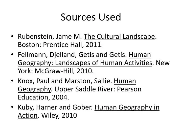 PPT - Sources Used PowerPoint Presentation, free download - ID:6164930