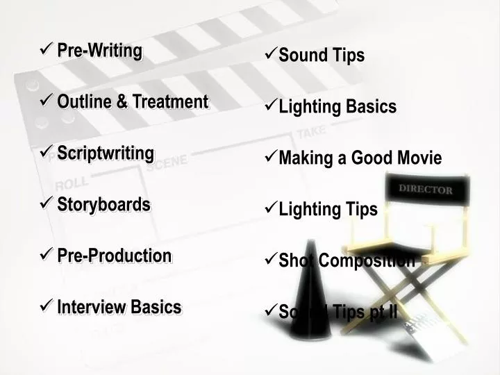 PPT - Pre-Writing Outline & Treatment Scriptwriting Storyboards Pre ...