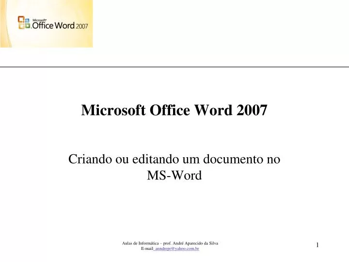 PPT - Microsoft Office Word 2007 PowerPoint Presentation, free download ...