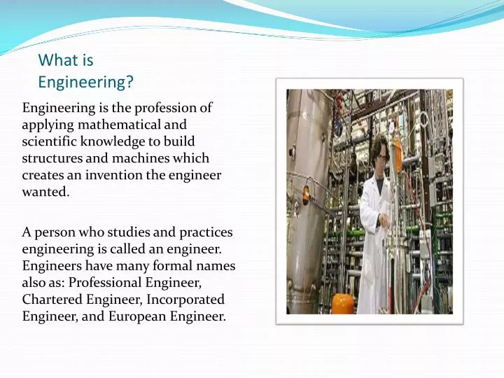 PPT - What is Engineering? PowerPoint Presentation, free download - ID ...