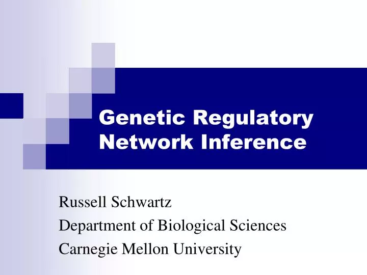 PPT - Genetic Regulatory Network Inference PowerPoint Presentation ...