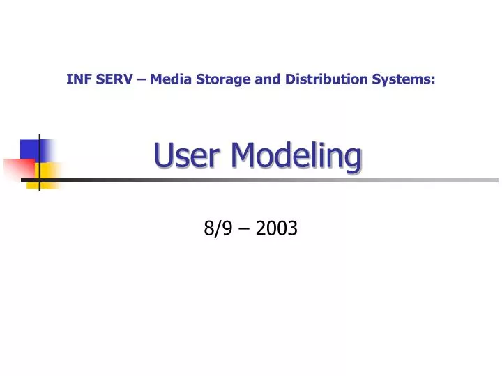 PPT - User Modeling PowerPoint Presentation, free download - ID:6166182