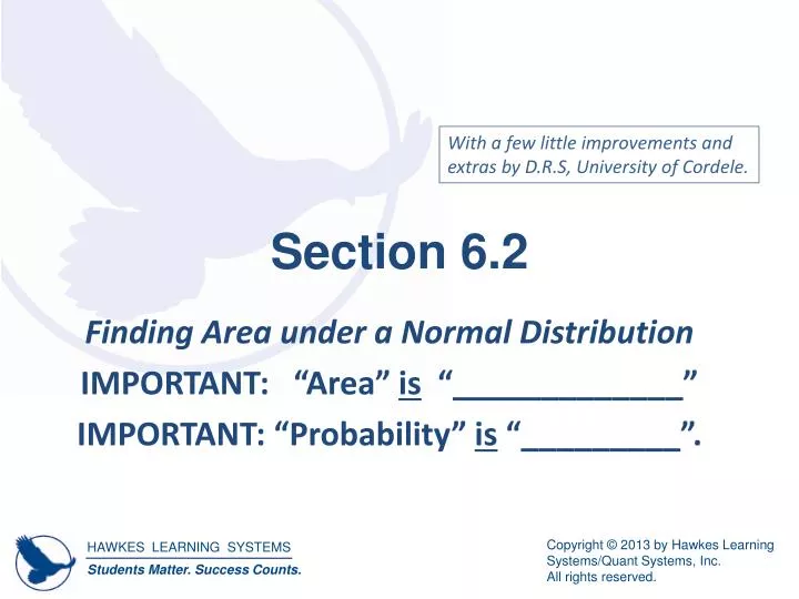 PPT - Section 6.2 PowerPoint Presentation, free download - ID:6167656