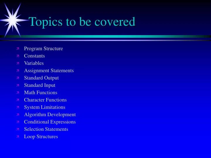 PPT - Topics to be covered PowerPoint Presentation, free download - ID ...