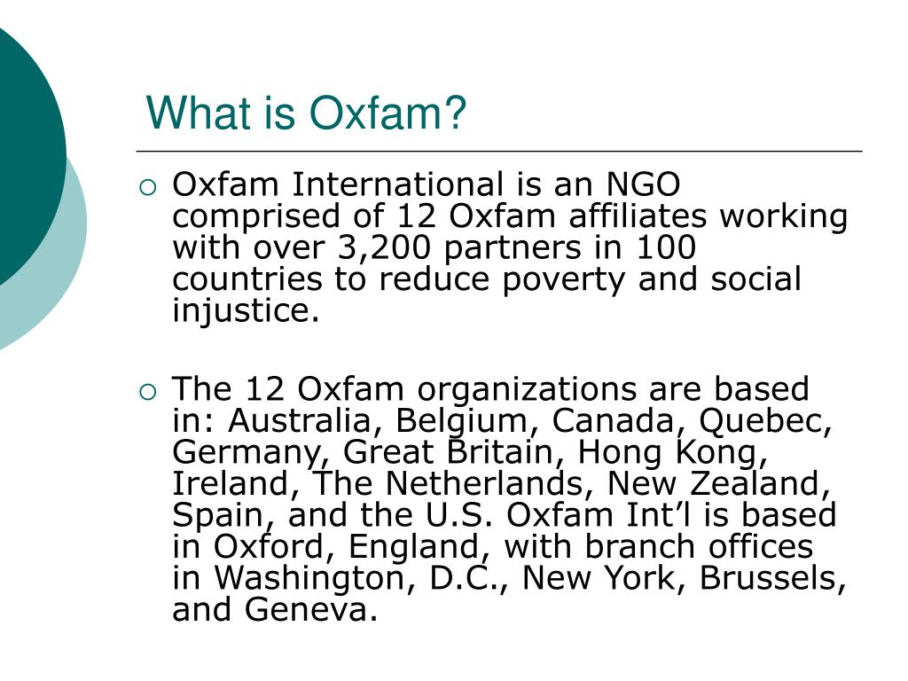 PPT - Oxfam International United for a more equitable world PowerPoint ...