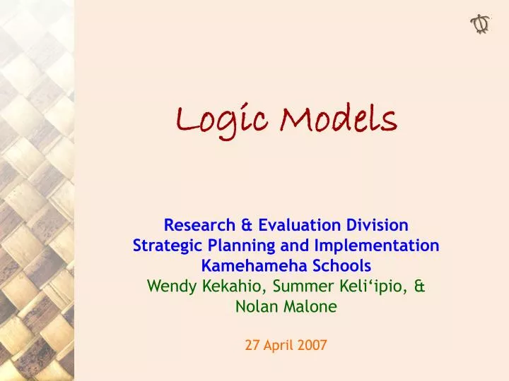 PPT - Logic Models PowerPoint Presentation, free download - ID:6170383