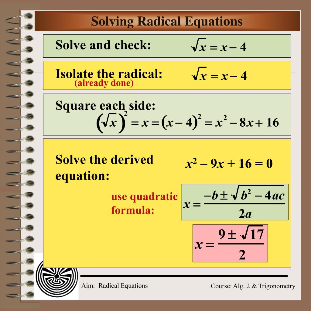 PPT Aim How Do We Solve Radical Equations PowerPoint Presentation PPT Aim How Do We Solve Radical Equations PowerPoint Presentation