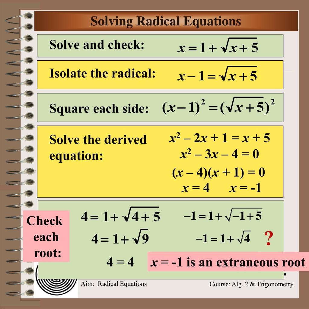 PPT Aim How Do We Solve Radical Equations PowerPoint Presentation PPT Aim How Do We Solve Radical Equations PowerPoint Presentation