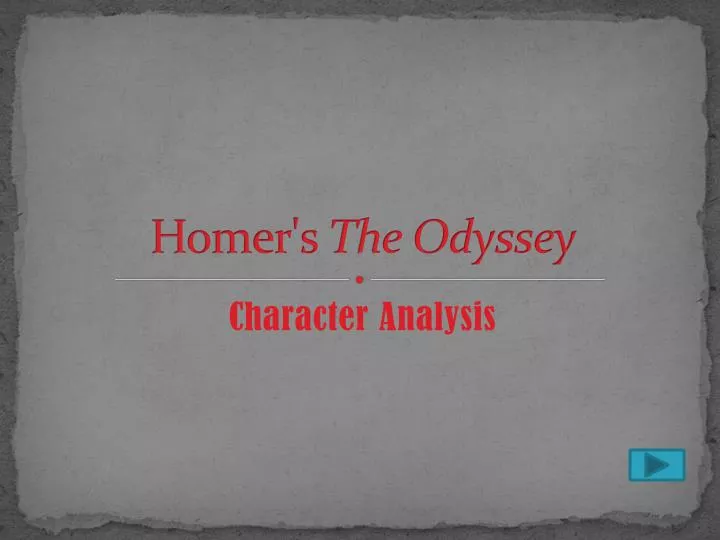 PPT - Homer's The Odyssey PowerPoint Presentation, free download - ID ...