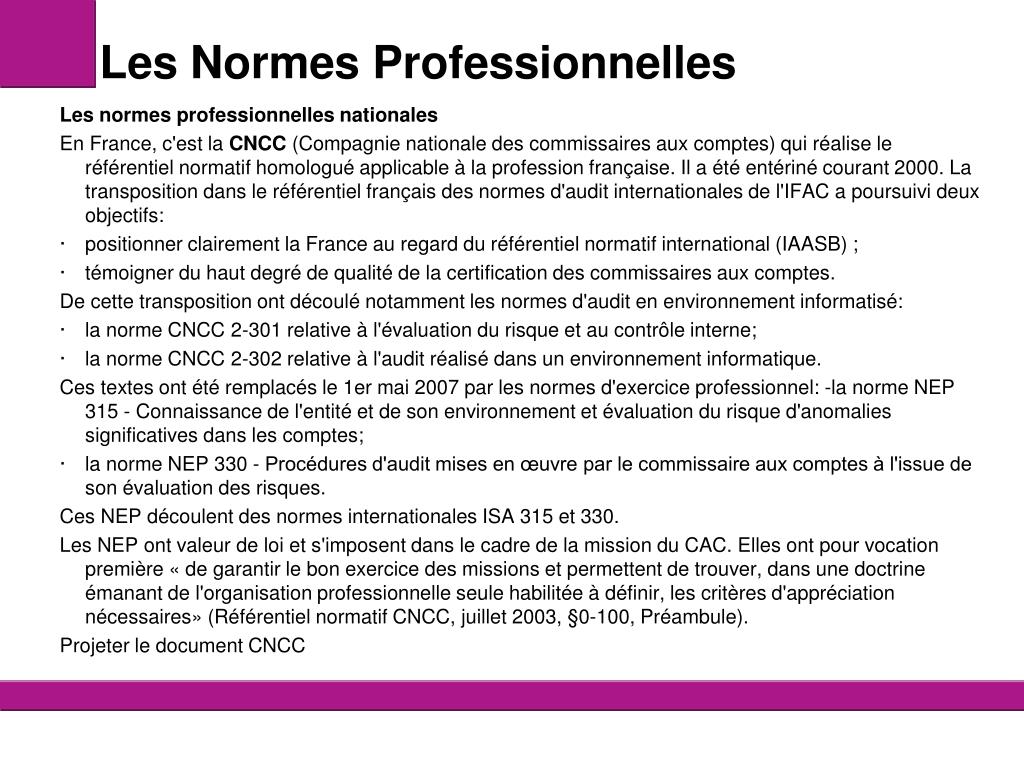 PPT - Les Normes et les référentiels PowerPoint Presentation, free ...
