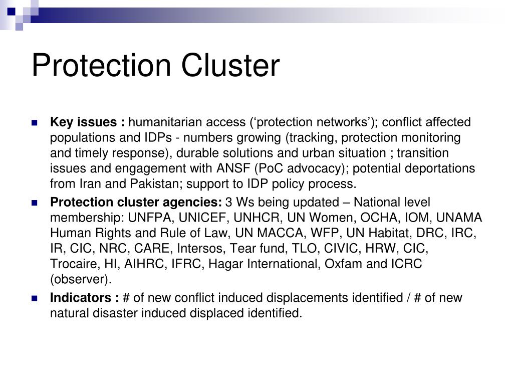 PPT - Afghanistan Protection Cluster PowerPoint Presentation, free ...