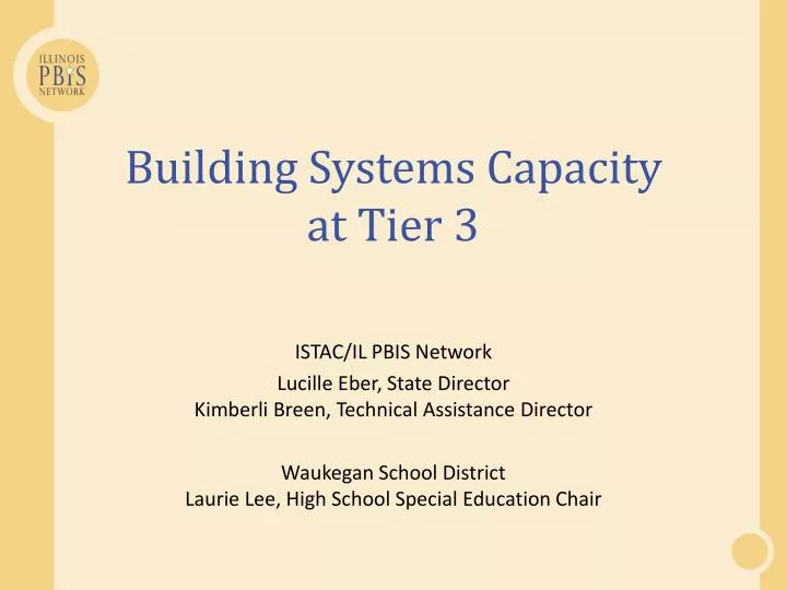 PPT - Building Systems Capacity at Tier 3 PowerPoint Presentation, free ...