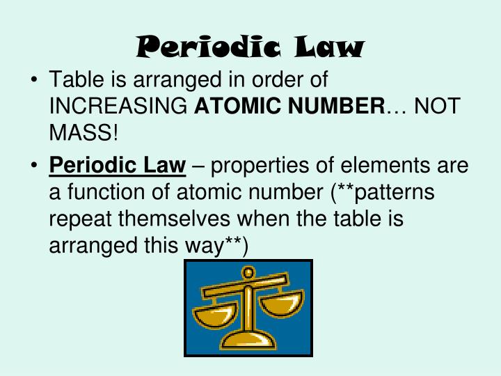 PPT - Topic: The Periodic Table Aim: How is the Periodic Table arranged ...