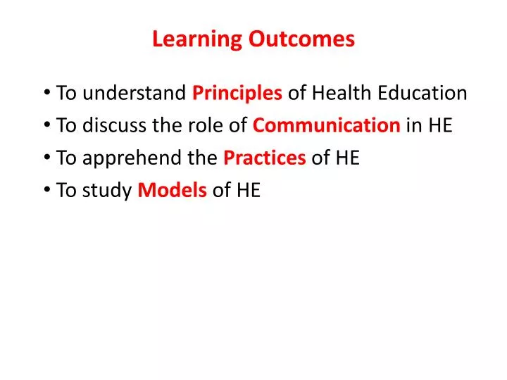 PPT - Learning Outcomes PowerPoint Presentation, free download - ID:6174301 PPT - Learning Outcomes PowerPoint Presentation, free download - ID:6174301