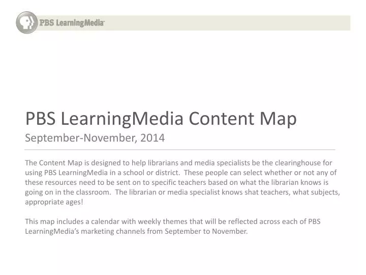 PPT - PBS LearningMedia Content Map PowerPoint Presentation, free ...