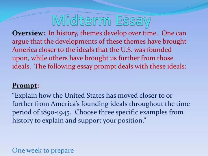 PPT - Midterm Essay PowerPoint Presentation, free download - ID:6174705