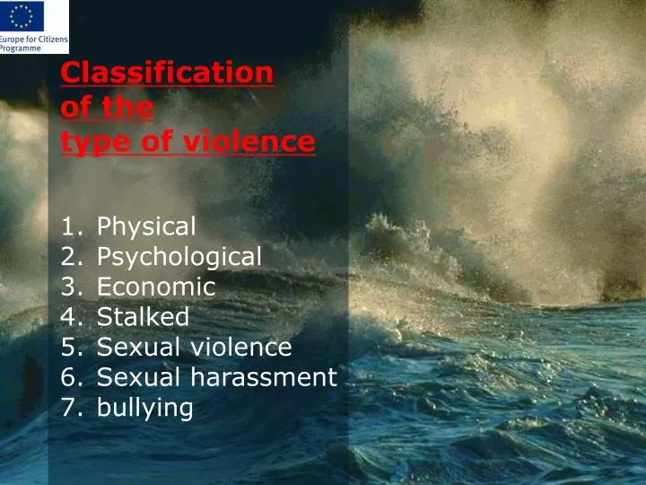 PPT - Classification of the type of violence PowerPoint Presentation ...