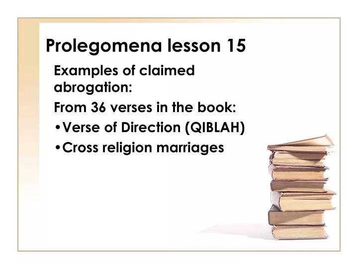 PPT - Prolegomena lesson 15 PowerPoint Presentation, free download - ID ...