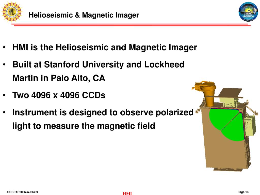 PPT - HMI Helioseismic and Magnetic Imager for the Solar Dynamics Observatory BAO – Beijing ...